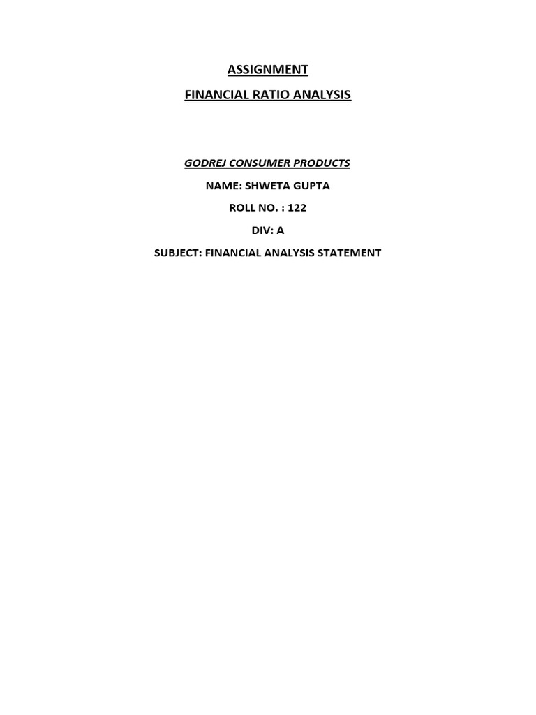 Ratio Analysis of Godrej | PDF | Price–Earnings Ratio | Revenue