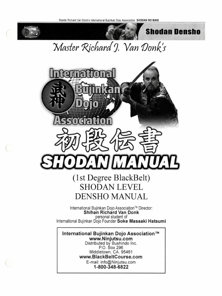 Ninjutsu Blackbelt Home Study Course - Ninjutsu Shodan Manual - Part 2 | PDF