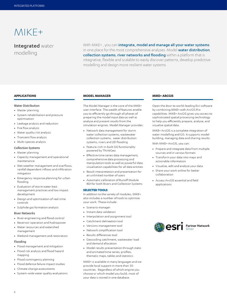 MIKE Plus Product Flyer 2023v1 UK Final | PDF | Flood | Civil Engineering