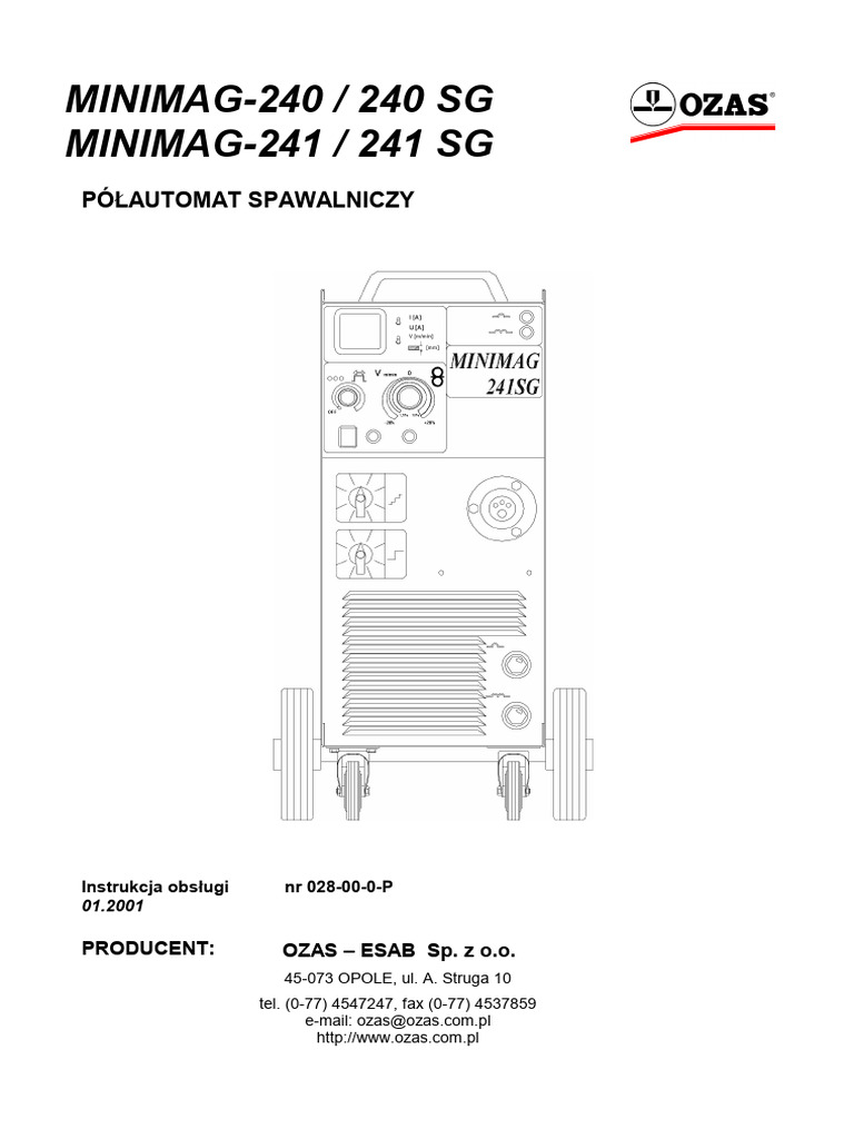 MINIMAG-240 - 240 SG MINIMAG-241 - 241 SG PÓŁAUTOMAT SPAWALNICZY ...