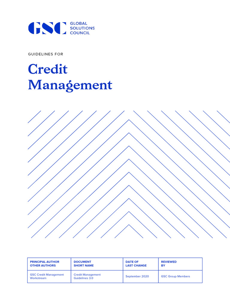 GSC Credit Management Guidelines V3 | PDF | Credit Card | Credit