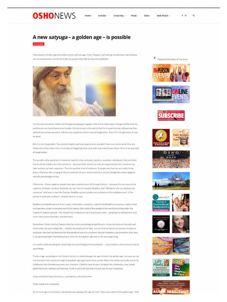 A new satyuga - a golden age is possible | PDF