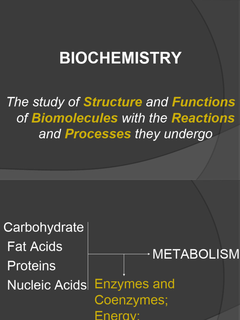 Biochemistry: Biomolecules & Metabolism | PDF | Biochemistry | Chemistry
