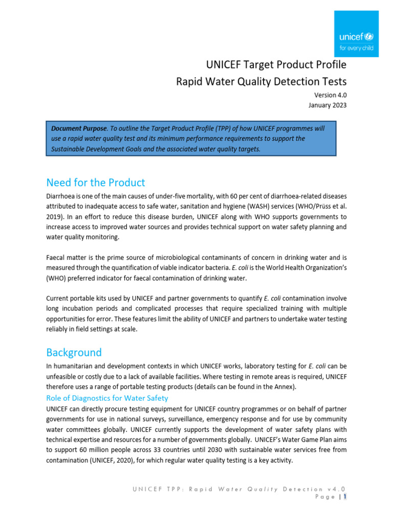 Rapid-water-quality-detection-tests-2023 | PDF | Water Quality ...