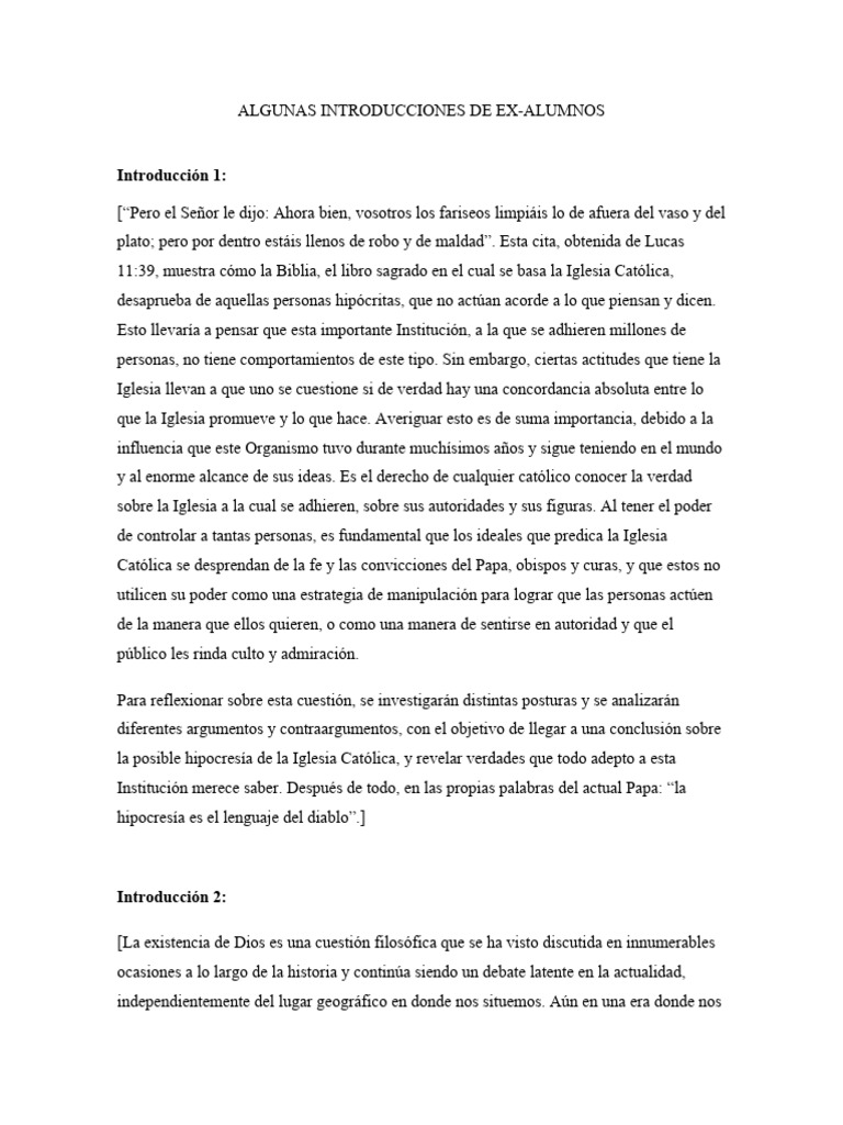 Ejemplos de Introducciones | PDF