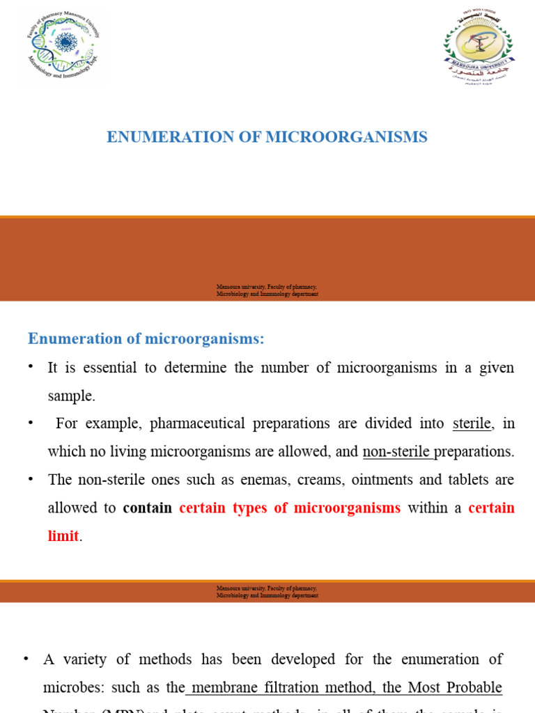 Enumeration of Microorganisms - Copy | PDF