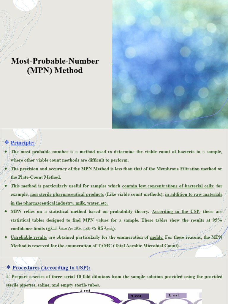 Most-Probable-Number (MPN) Method | PDF