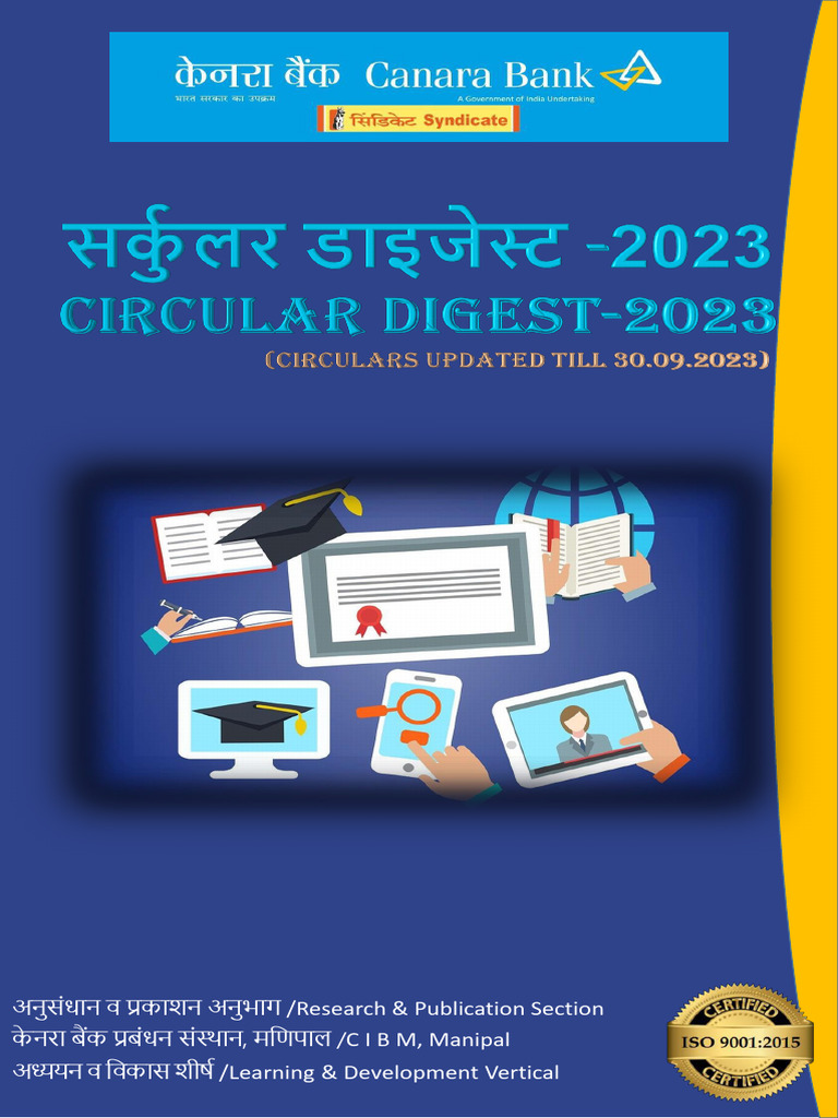 Canara Bank Circulars Summary 2023 | PDF | Law