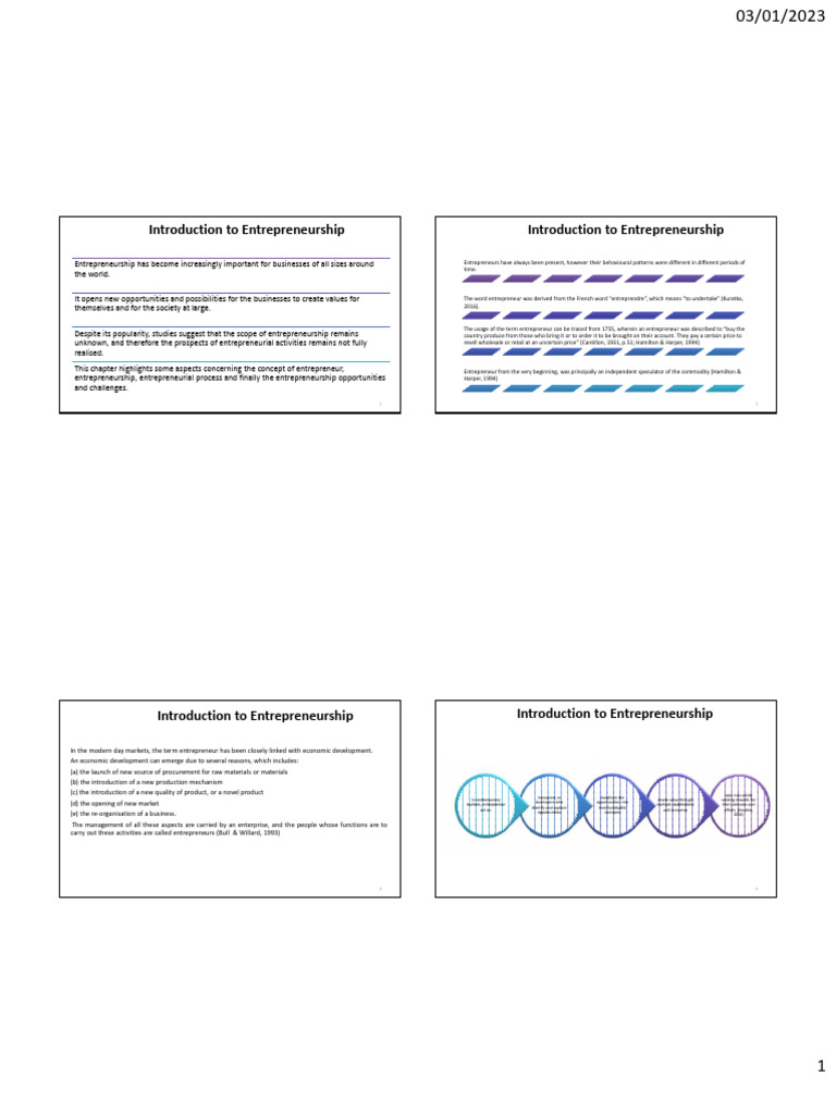 Entrepreneurs and Economic Development Presentation | PDF ...