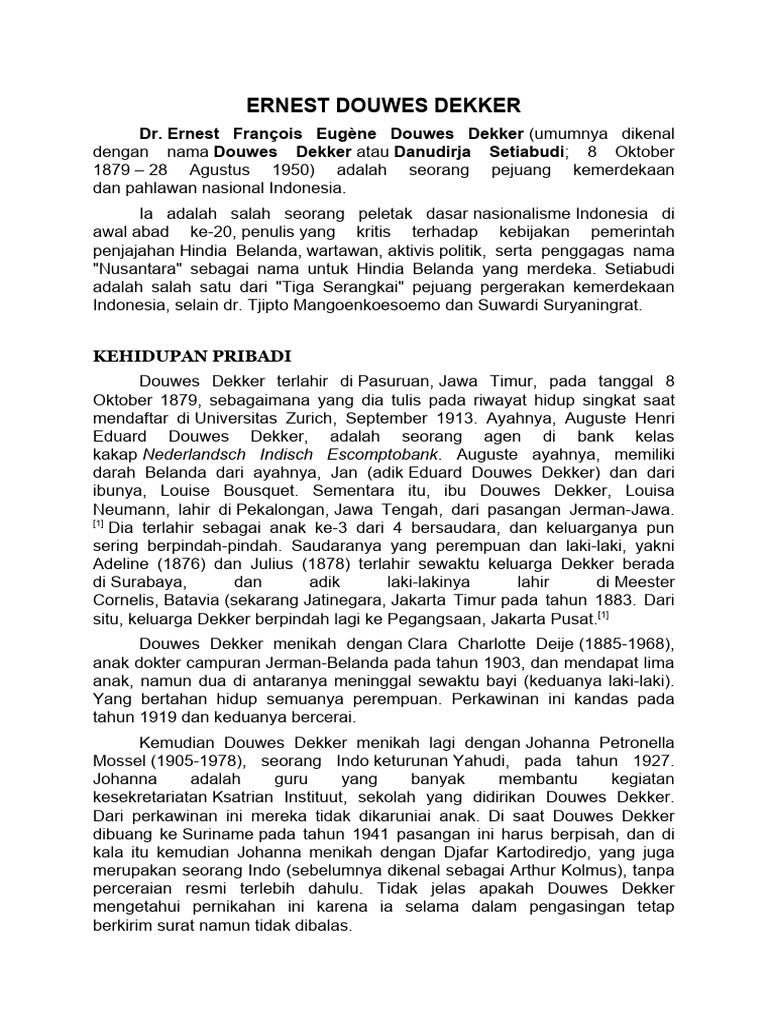 ERNEST DOUWES DEKKER | PDF