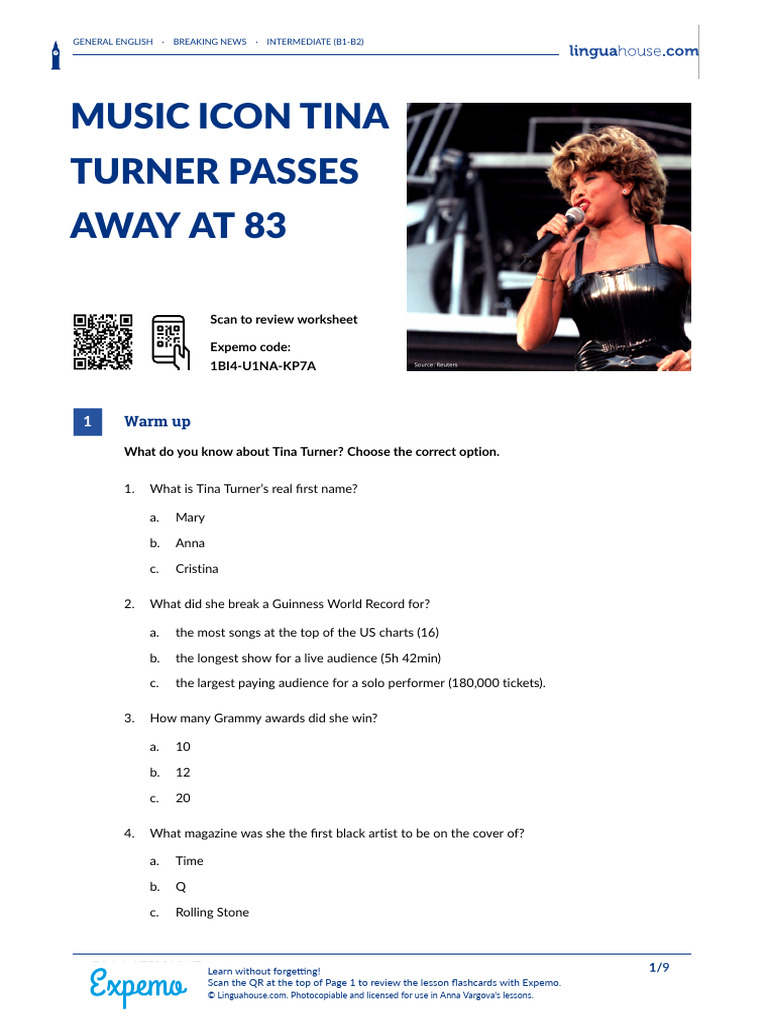 Tina Turner: Music Icon Dies at 83 | PDF