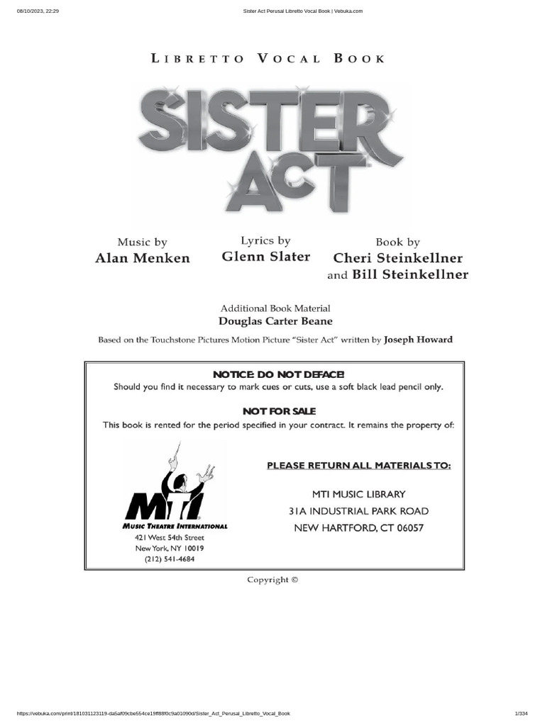 Sister Act Script | PDF
