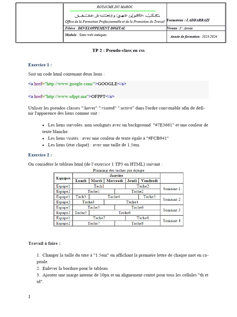 Exercice 1:: "HTTP://WWW - Ofppt.ma" | PDF