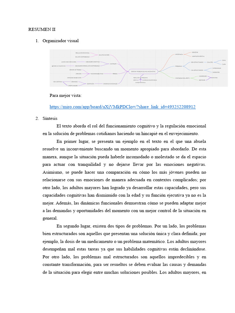 Resumen Ii | PDF | Las emociones | Autorregulación emocional