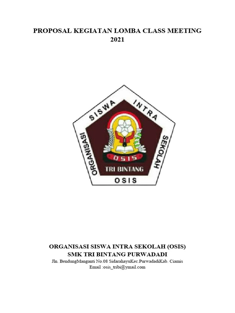 Proposal Class Meeting | PDF | Karier & Perkembangan | Pengembangan Diri