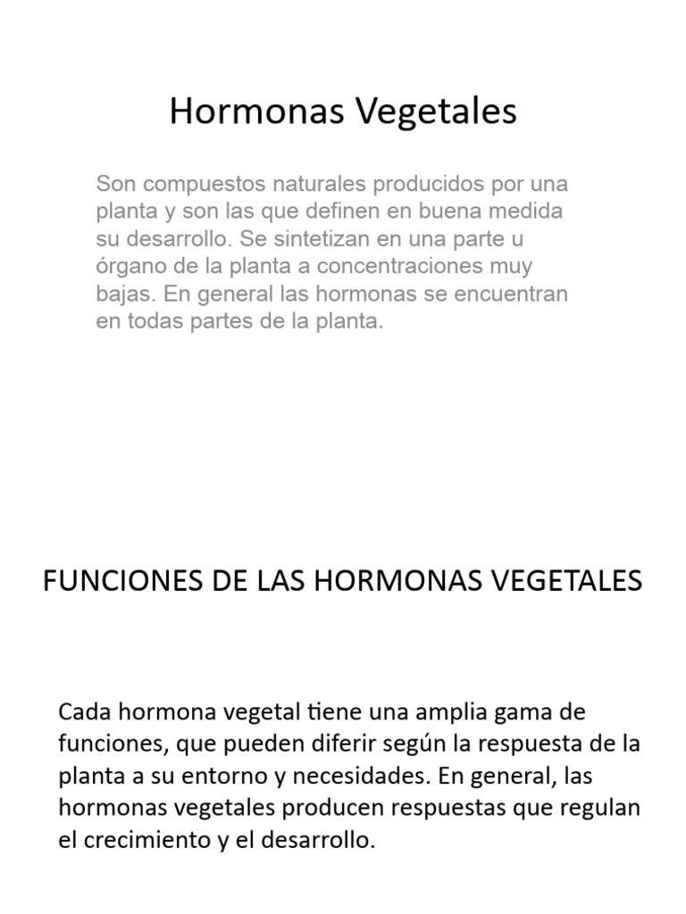 Hormonas Vegetales | PDF | Hormona Vegetal | Plantas