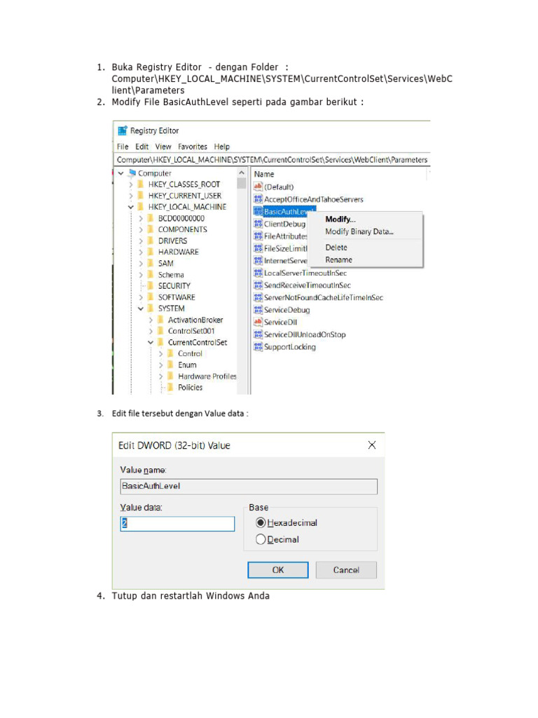 Setting WebDav Client | PDF