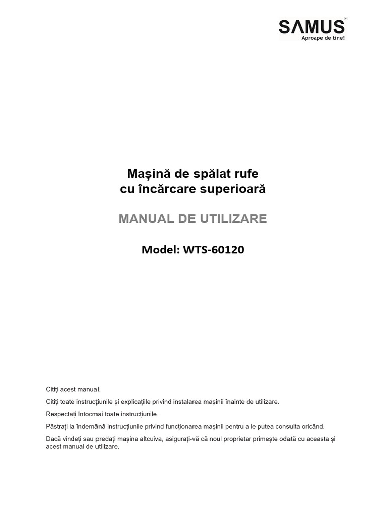Manual Utilizare SAMUS | PDF