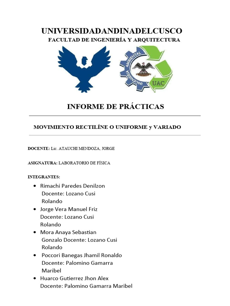Informe - de Fisica | PDF