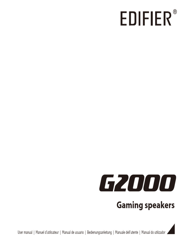 EDIFIER G2000 - Wireless Gaming Speakers Manual | PDF | Bluetooth ...