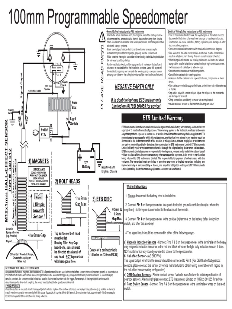 Hall Effect Sensor Wiring Guide | PDF | Electrical Wiring | Physical ...