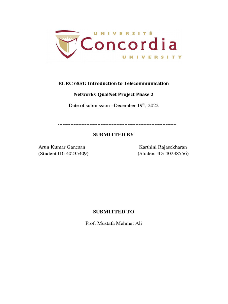 Telecom Phase2 Report | PDF | Transmission Control Protocol | Computer Network