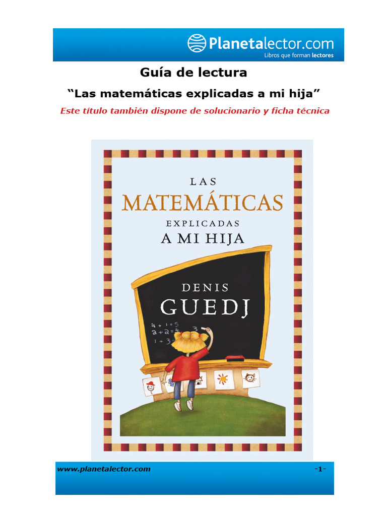 Matemáticas para mi hija: Guía de lectura | PDF | Triángulo | Números