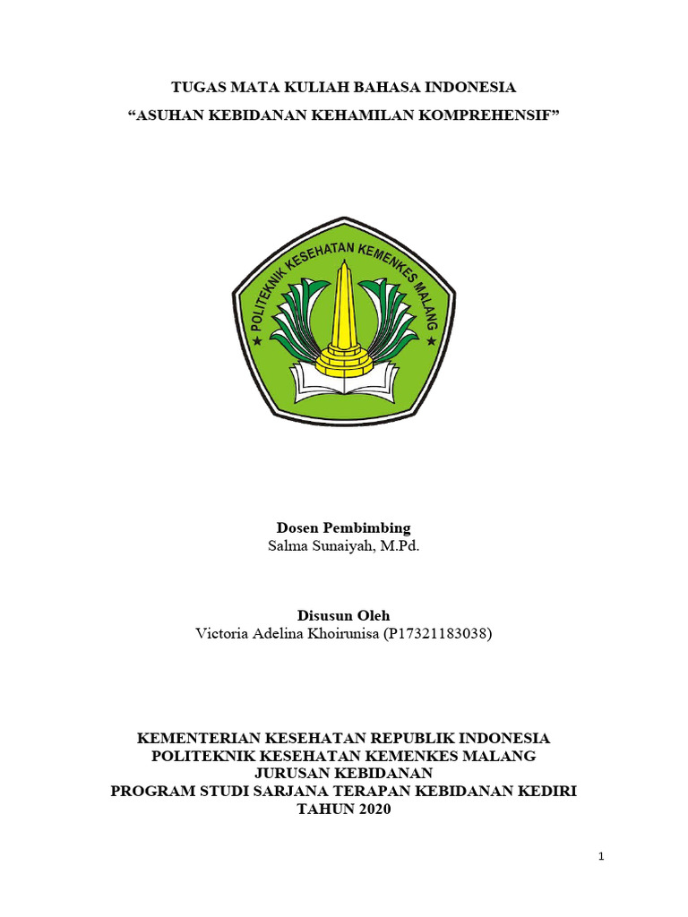 Victoria Adelina Khoirunisa (p17321183038) | PDF | Kesehatan Holistik