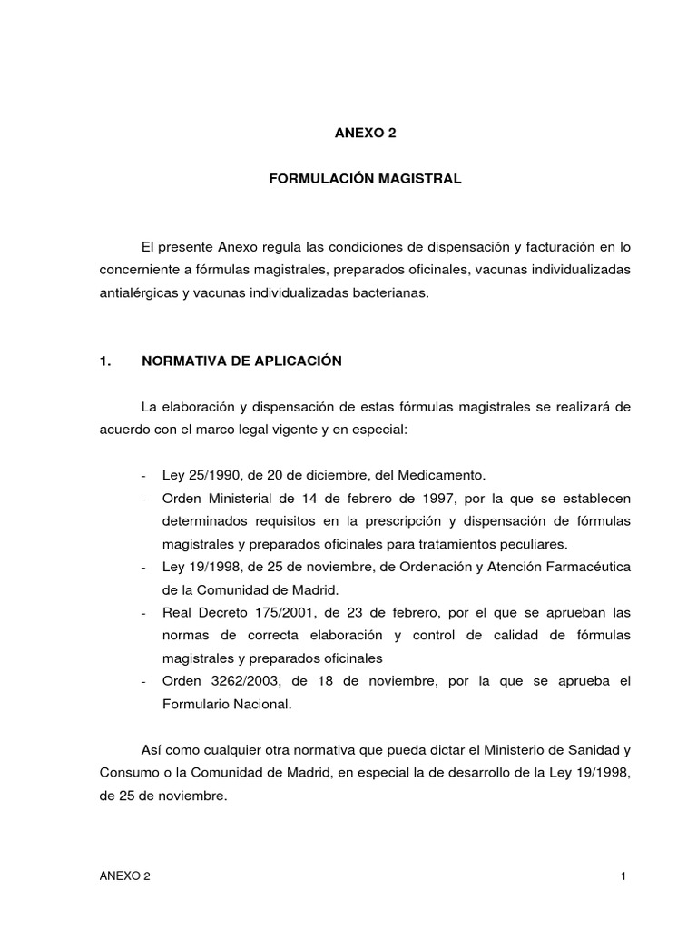 Formulación Magistral | PDF | Medicamentos con receta | Farmacia