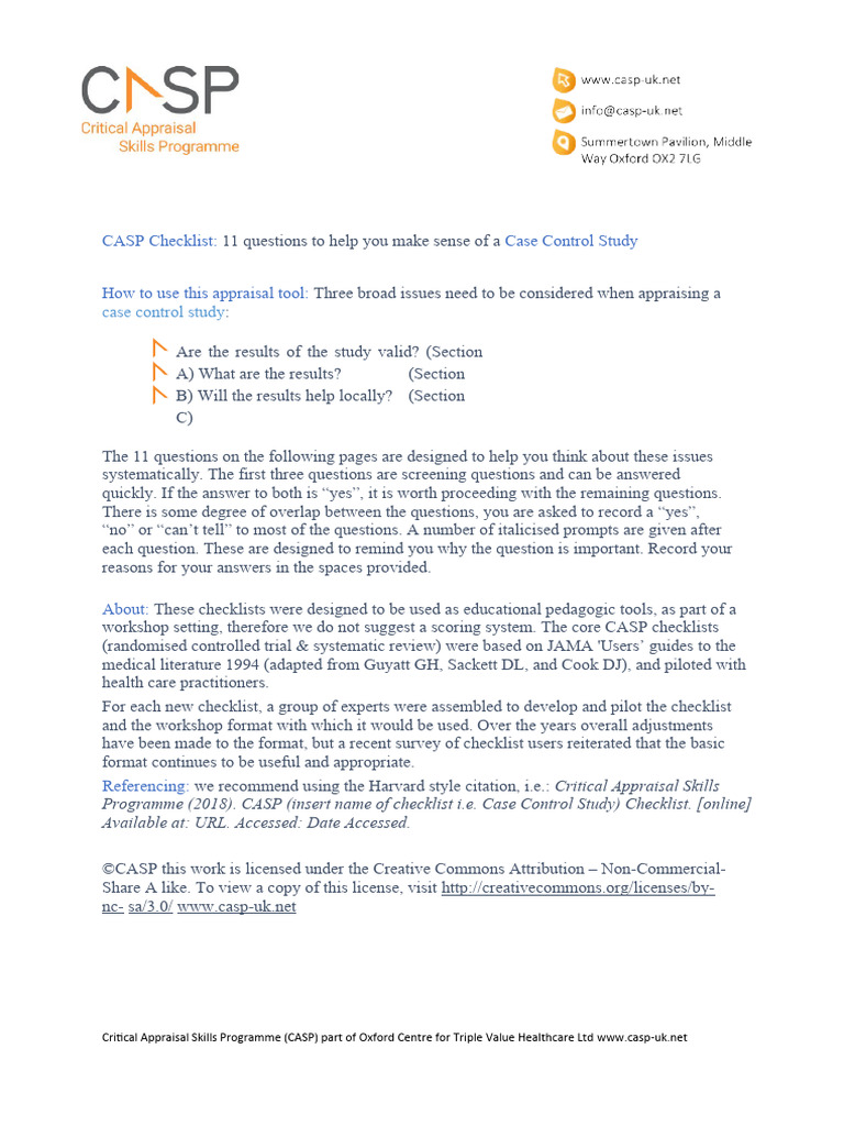 Case Control | PDF | Confounding | Systematic Review