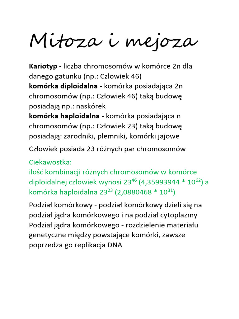 Mitoza I Mejoza | PDF