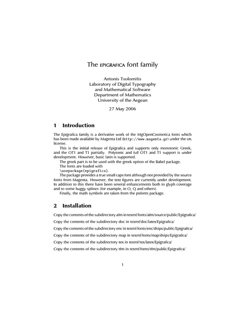 Epigrafica | PDF | Typefaces | Te X