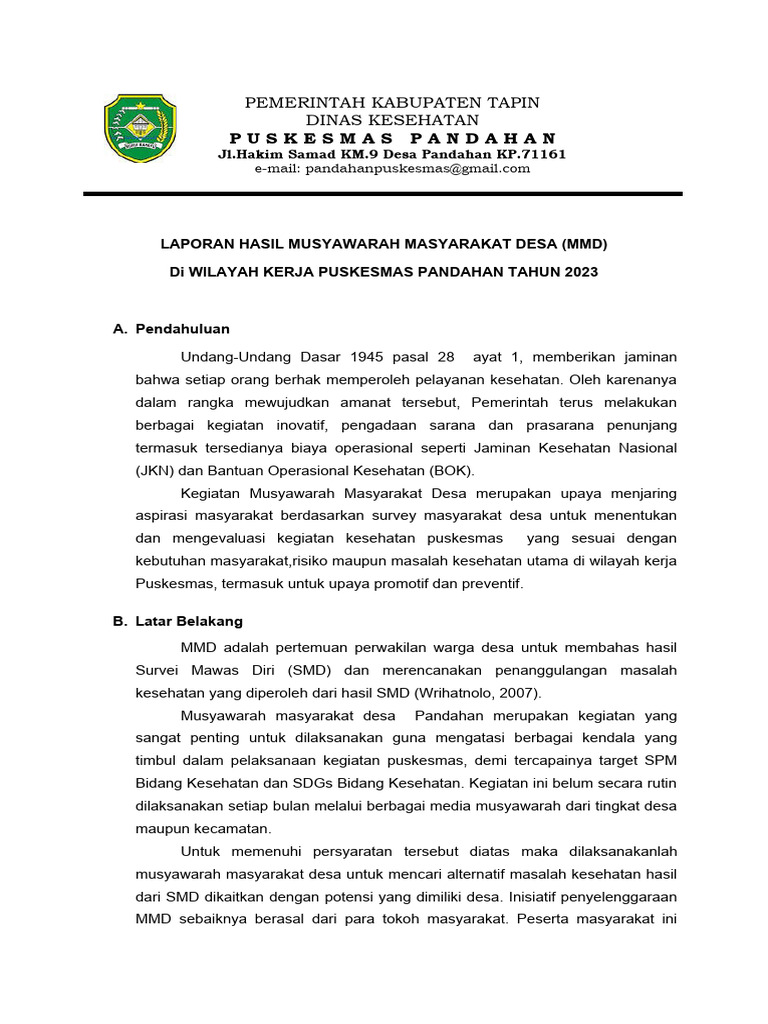 Laporan MMD | PDF