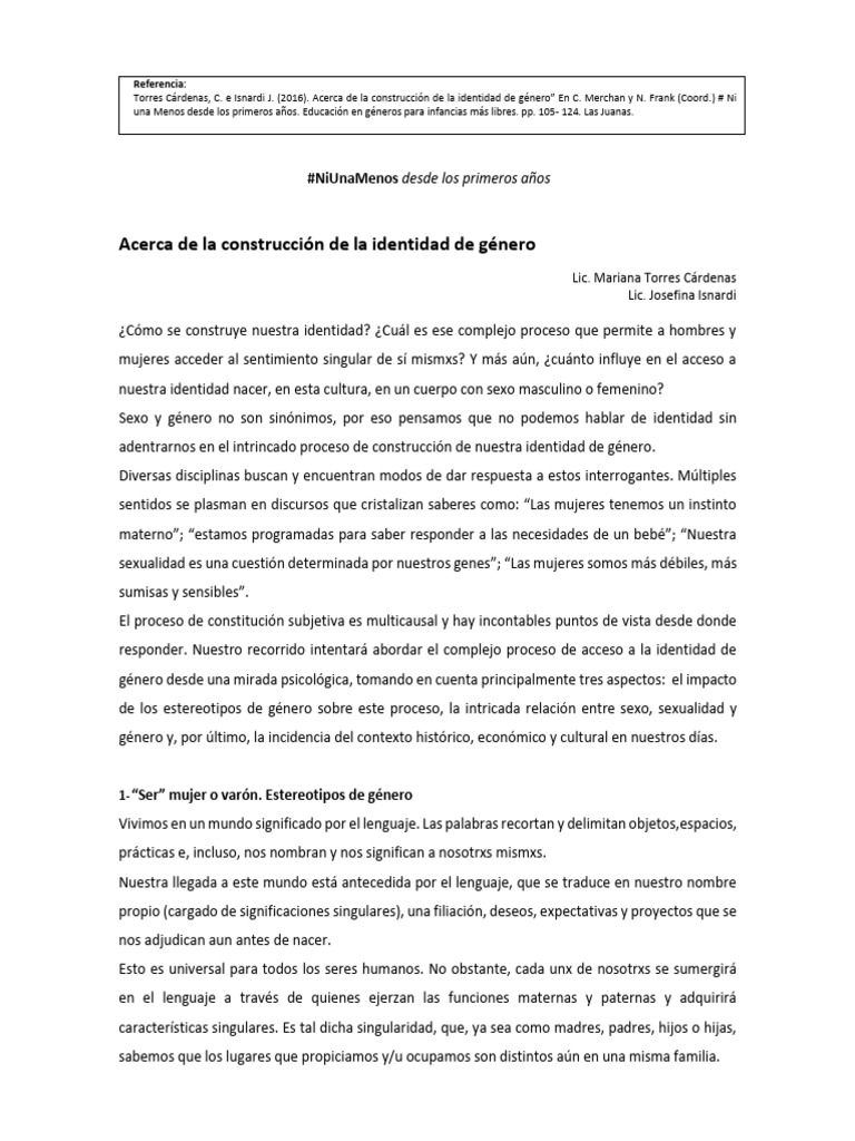 Acerca-de-la-construccion-de-la-identidad-de-genero--ref | PDF | Género ...