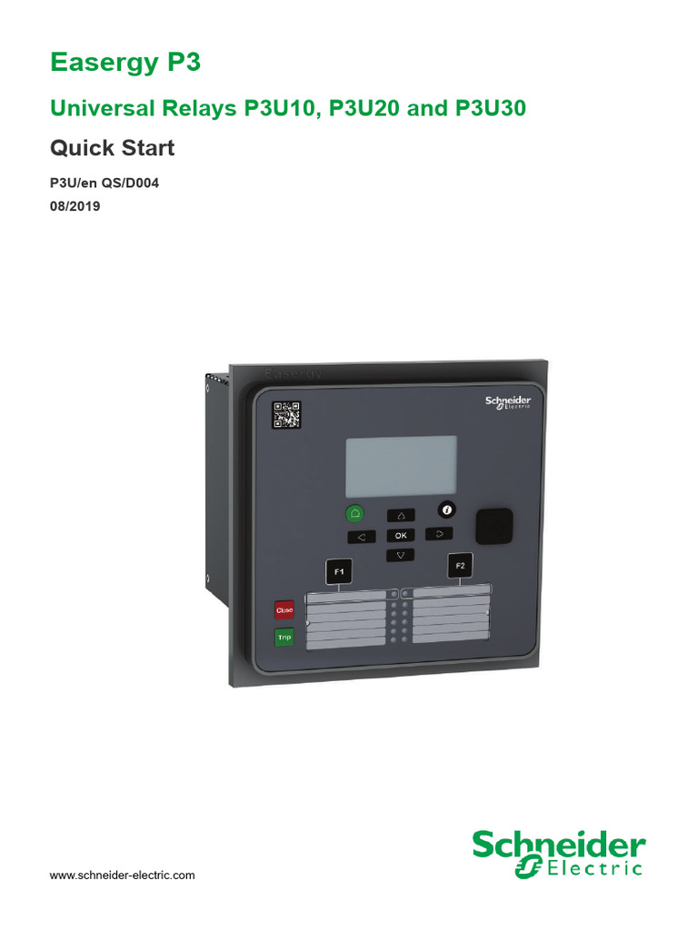 Easergy P3 Universal Relays - Instruction Manual P3U - en - QS - D004 ...