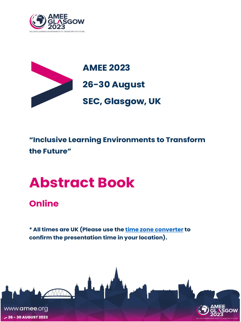 AMEE 2023 - Online Abstract Book | PDF