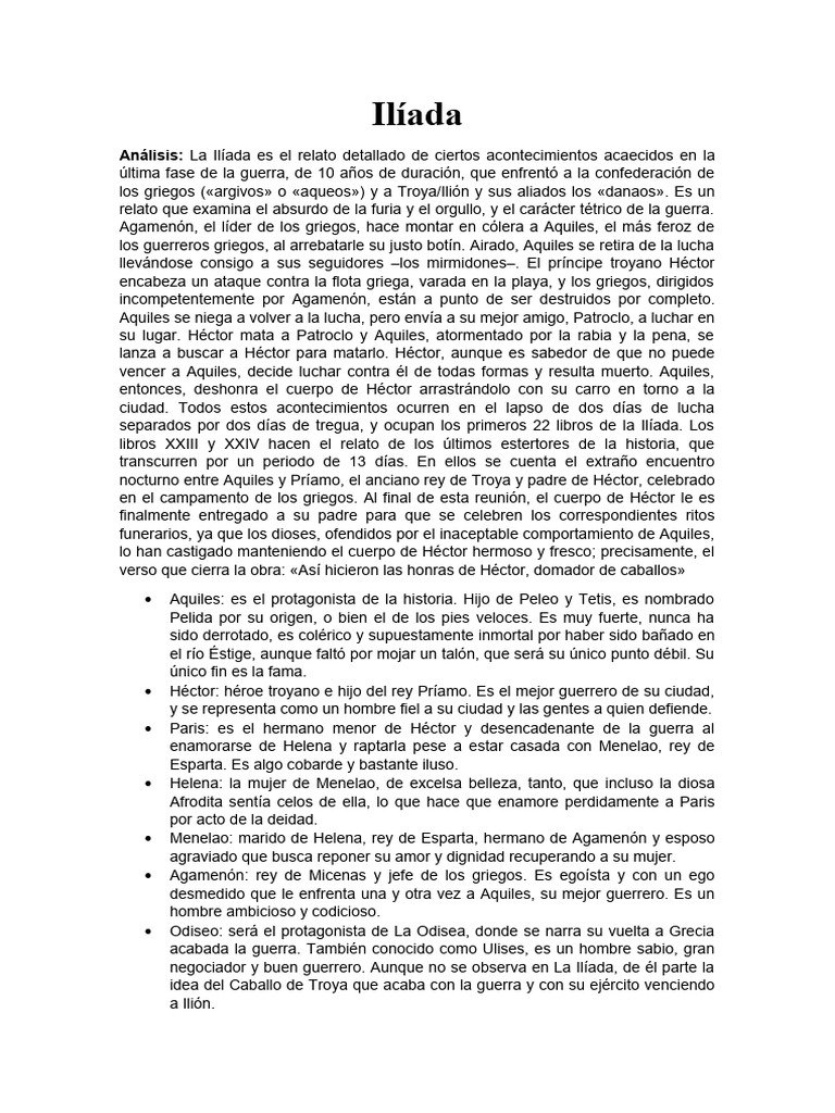 Ilíada | PDF | Héctor | Aquiles