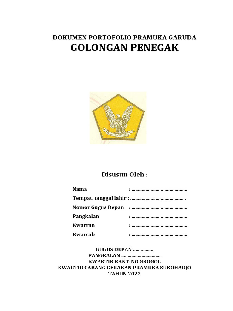 Portofolio Pramuka Garuda Penegak | PDF