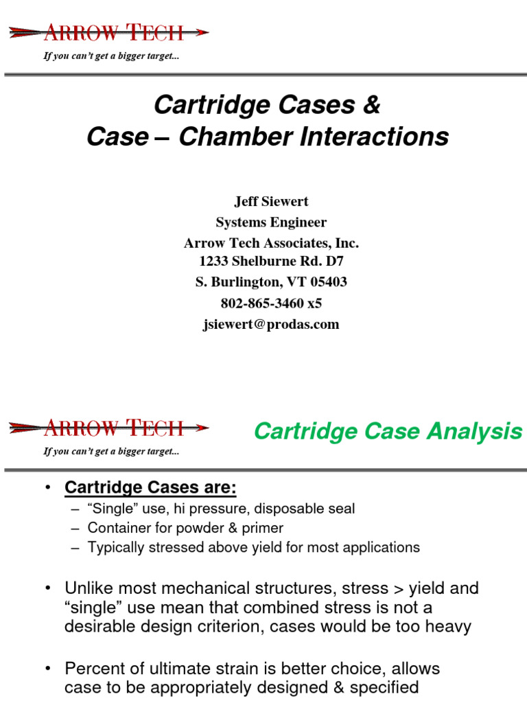 Cartridge Cases & Case - Chamber Interactions | PDF