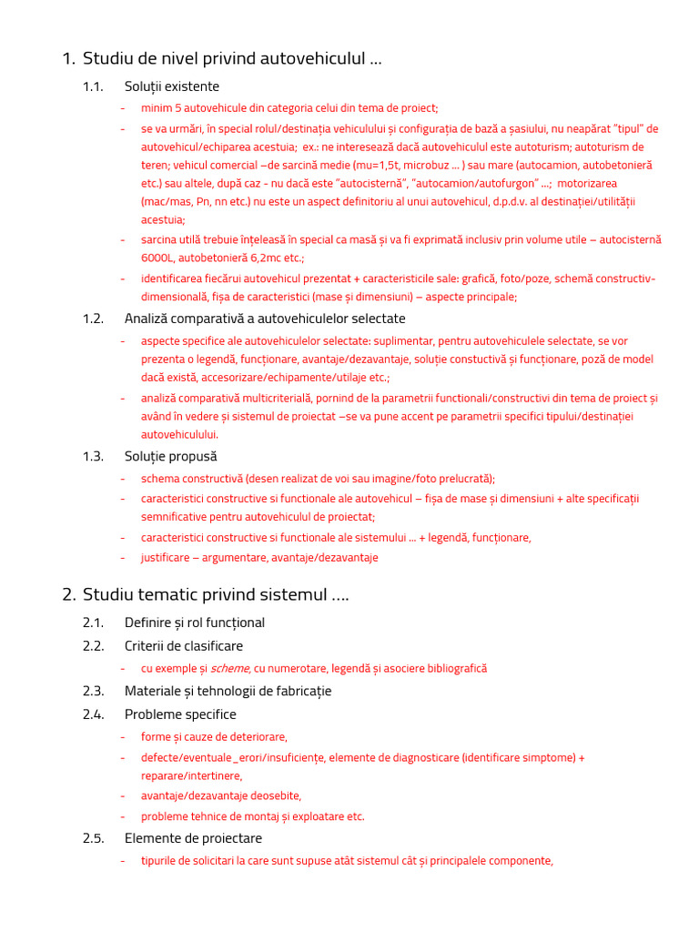 Structura Proiect CCA | PDF