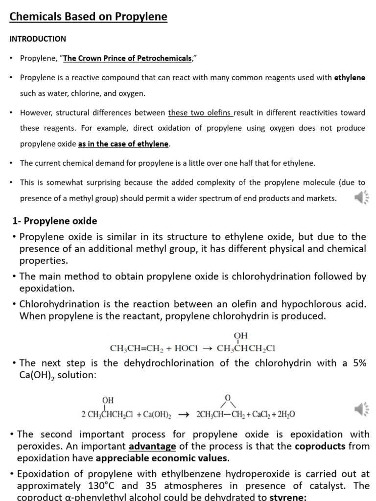Chemicals Based On Propylene | PDF | Acetic Acid | Ethylene