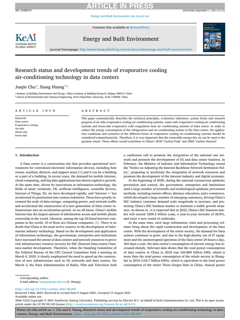 Ref 03 Stat Energy China | PDF | Data Center | Humidity