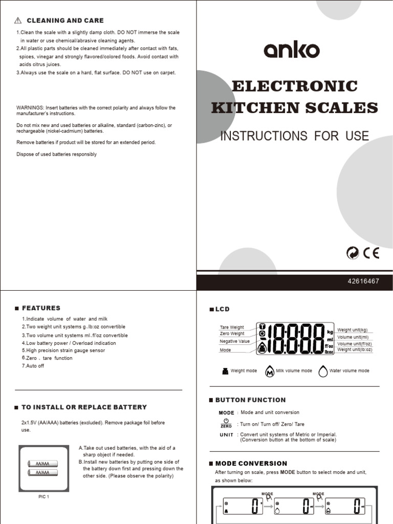 Manual | PDF | Weight | Volume