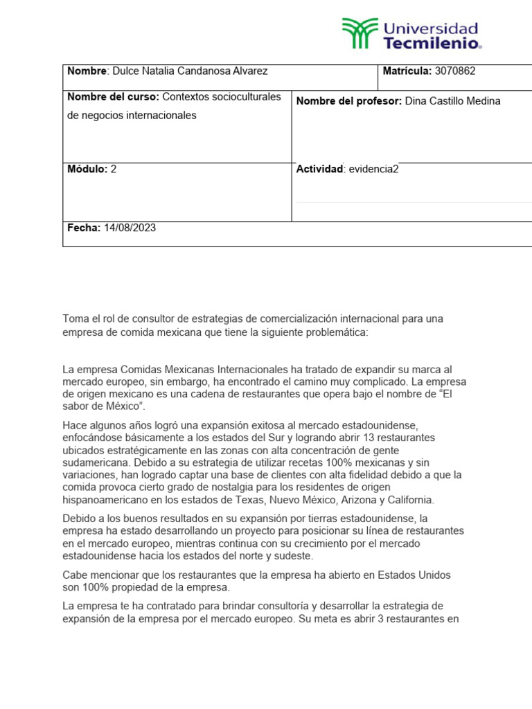 Contextos Socio Ev2 | PDF | Negocios