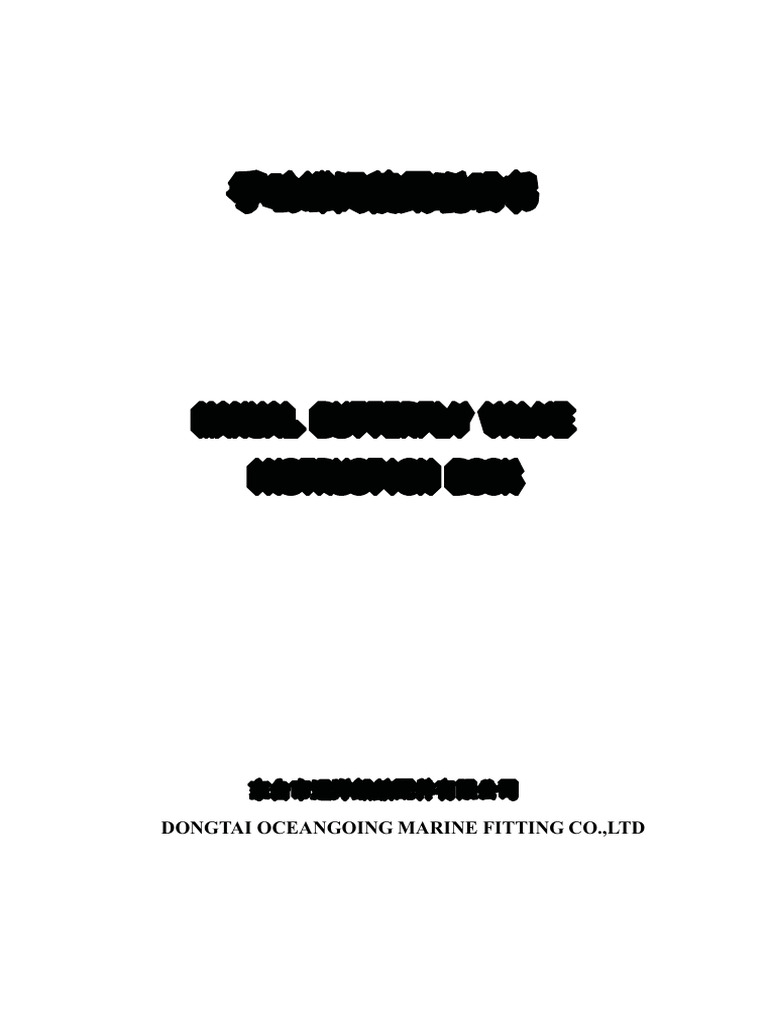 B-FLY - VALVEs - INSTRUCTION - BOOK English | PDF | Technology ...