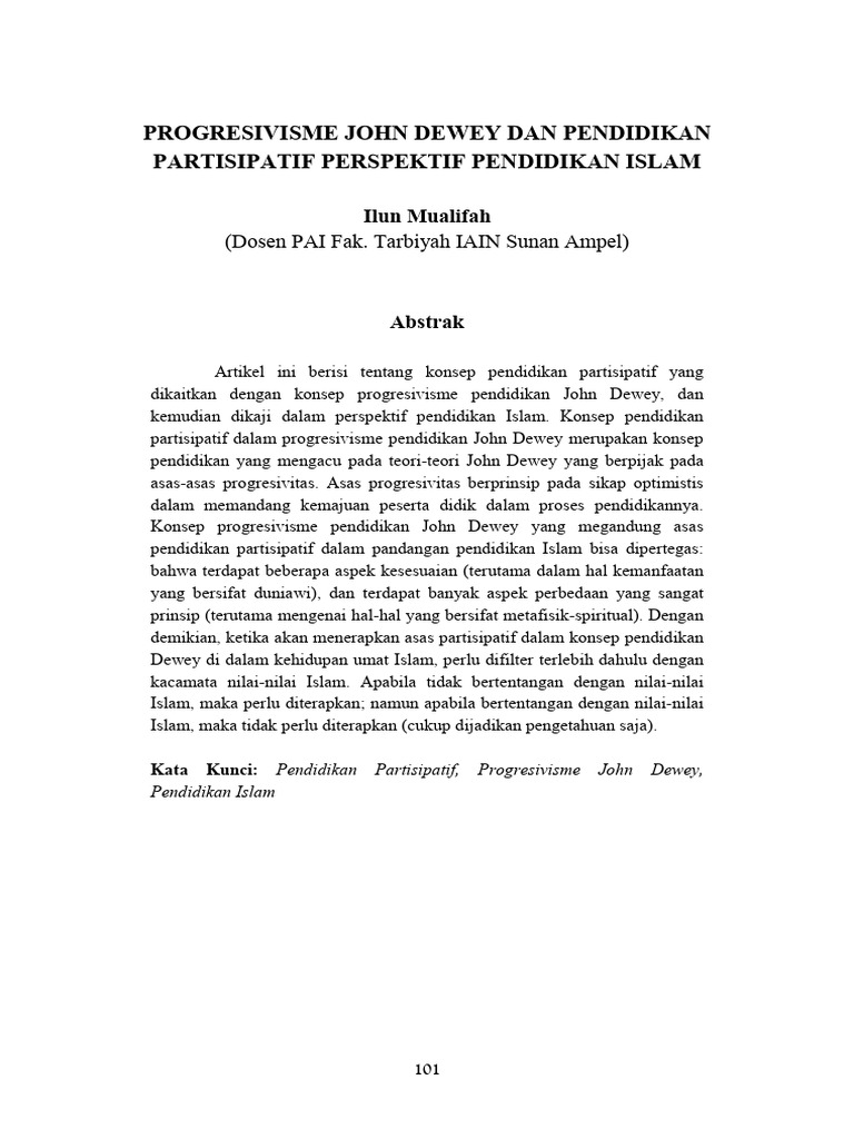 117981 ID Progresivisme John Dewey Dan Pendidikan | PDF