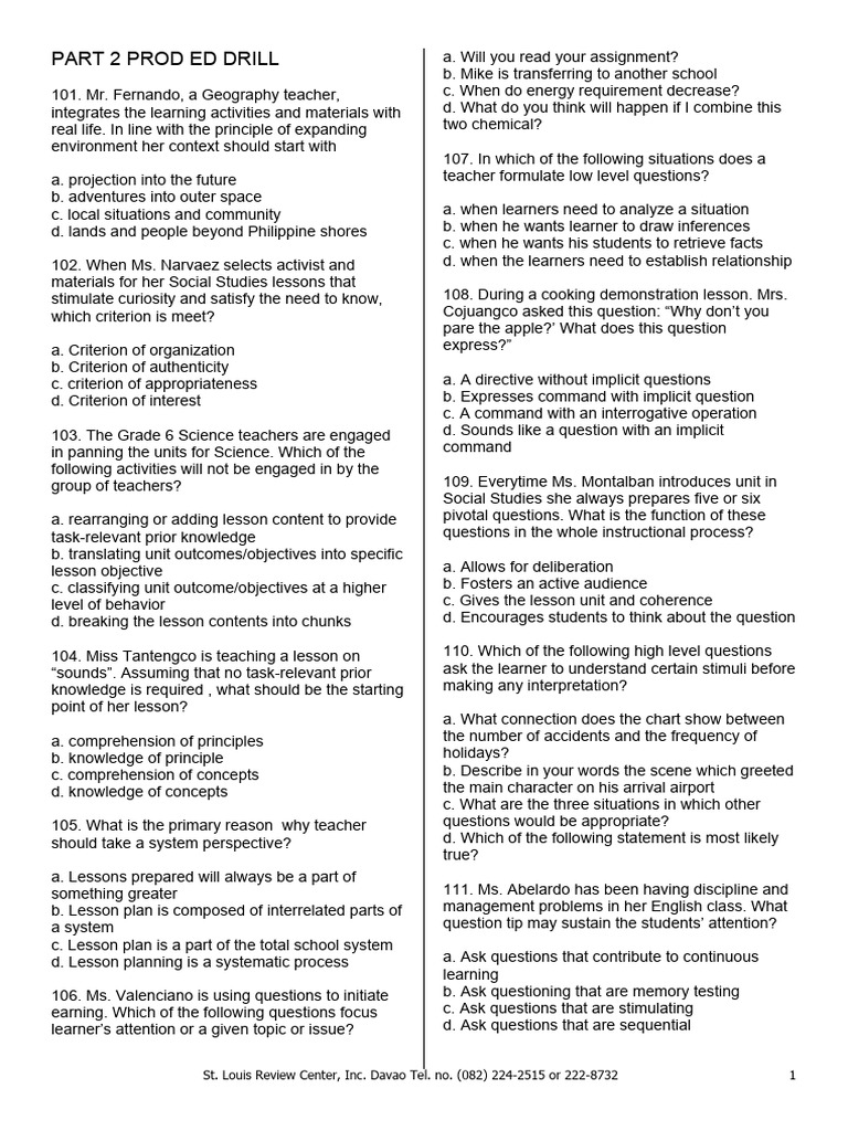 Prof Ed 100 QA Part 2 | PDF