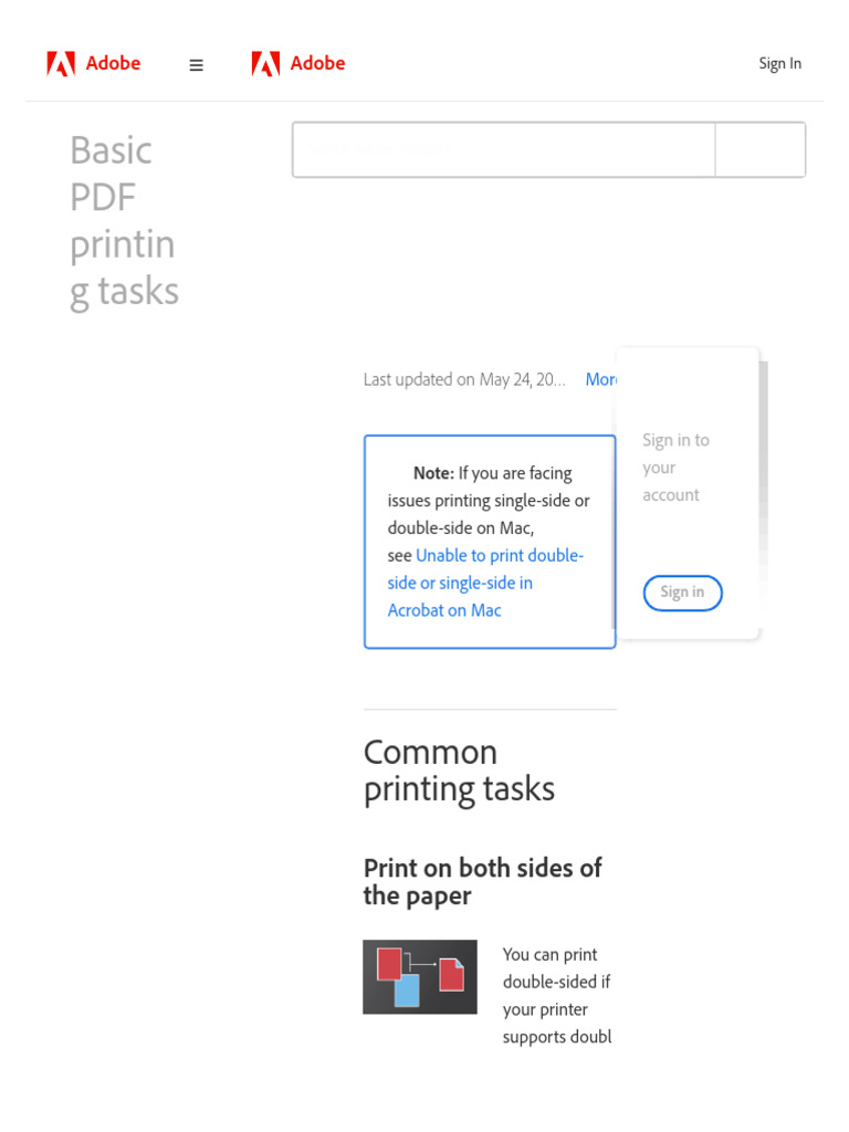 Basic PDF Printing Tasks, Acrobat, Reader | PDF