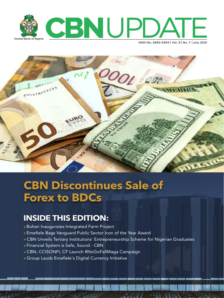 CBN Update 2021 (July) | PDF | Foreign Exchange Market | Nigeria