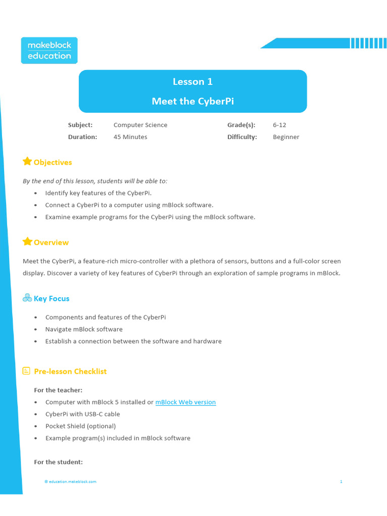 Cyberpi Block Based Coding Basic Course Material | PDF | Usability | Computer Program